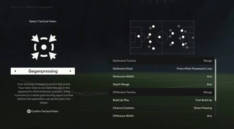 Best EA FC 24 Tactical Vision For Your Career Mode