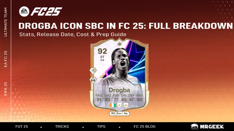 FC25 ドログバICON SBC完全ガイド：能力値、リリース日、コストと準備方法
